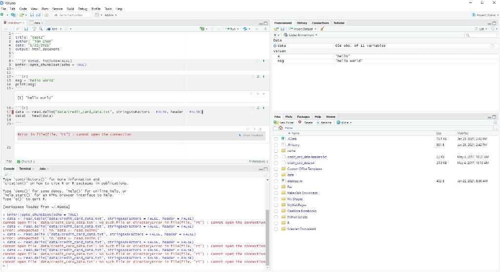 Solved This has to do with RStudio, I do not know how to | Chegg.com