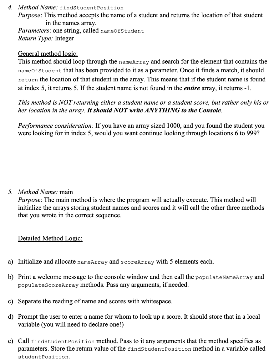 Solved Assignment: Basic Program with Methods and Arrays | Chegg.com