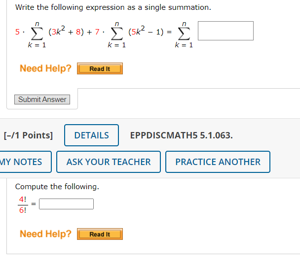 Solved Write the following expression as a single summation. | Chegg.com