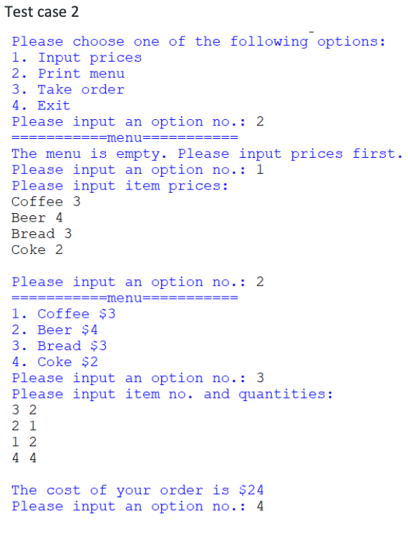 Solved you are required to implements a simple cashier | Chegg.com