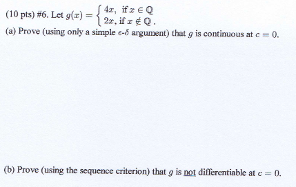 Solved (4.1, if & € ) #g( 2, if & (a) Prove (using only a | Chegg.com