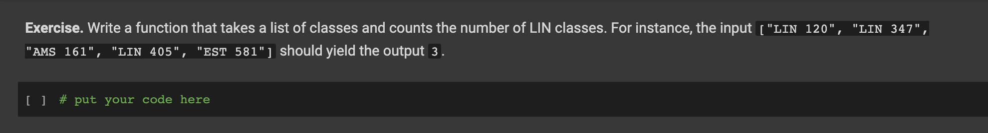 Solved Exercise. Write a function that takes a list of | Chegg.com
