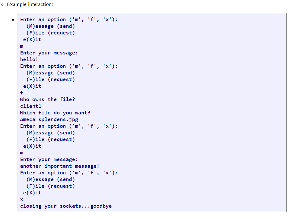 Functionality You are to create an enhanced chat | Chegg.com