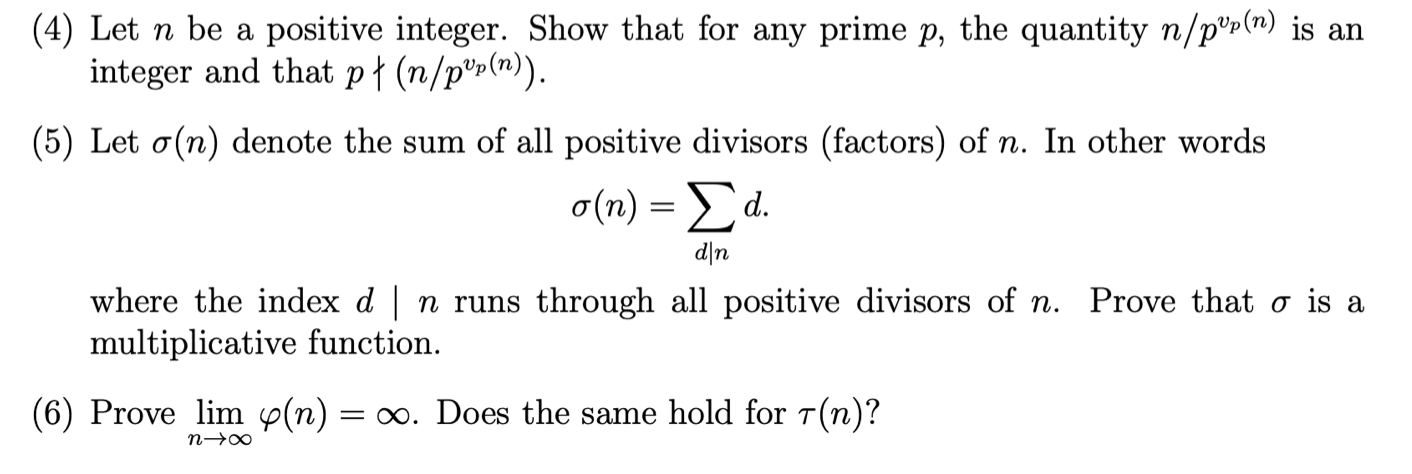 Solved (4) Let n be a positive integer. Show that for any | Chegg.com