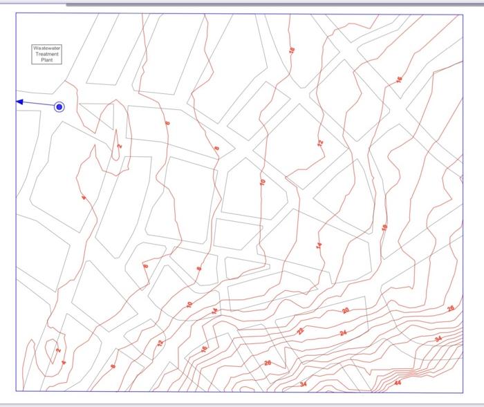 Solved On the map given below, drawthe sewer pipes and | Chegg.com