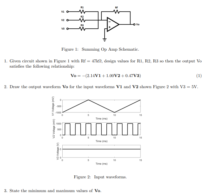 Solved Please help me: (1) ﻿Given circuit shown in ﻿Figure 1 | Chegg.com
