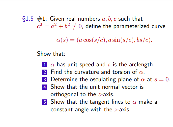 Solved §1.5 #1: Given real numbers a,b,c such | Chegg.com