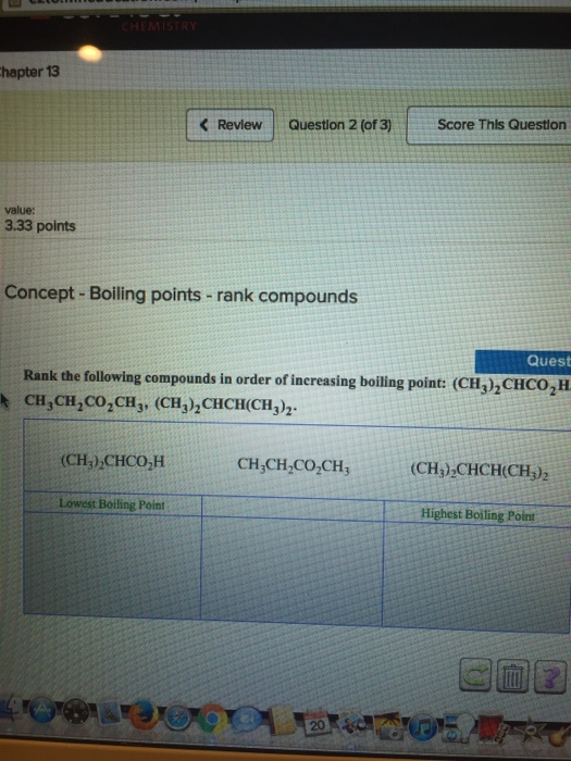 Solved Rank the following compounds in order of increasing | Chegg.com