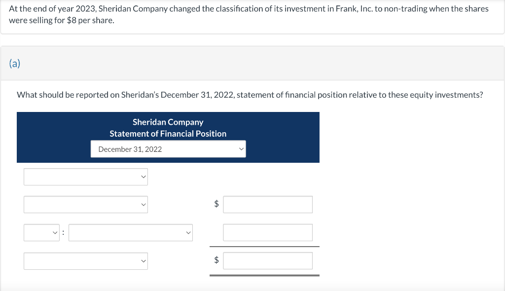 Solved Sheridan Company has the following portfolio of | Chegg.com