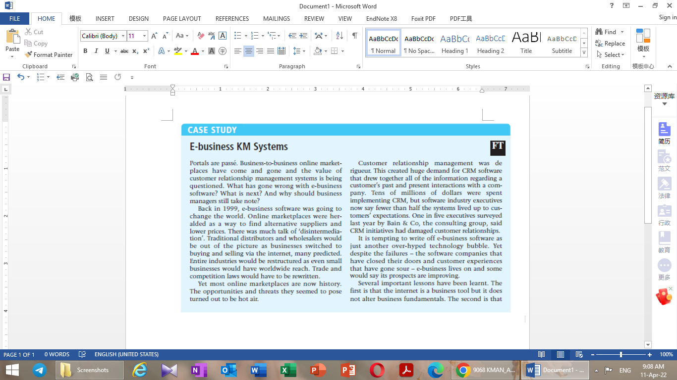 Solved W] w Document1 - Microsoft Word ? FILE HOME 模板 INSERT | Chegg.com