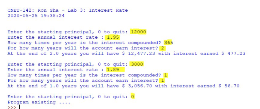 Solved For this lab, write a python program so it will | Chegg.com
