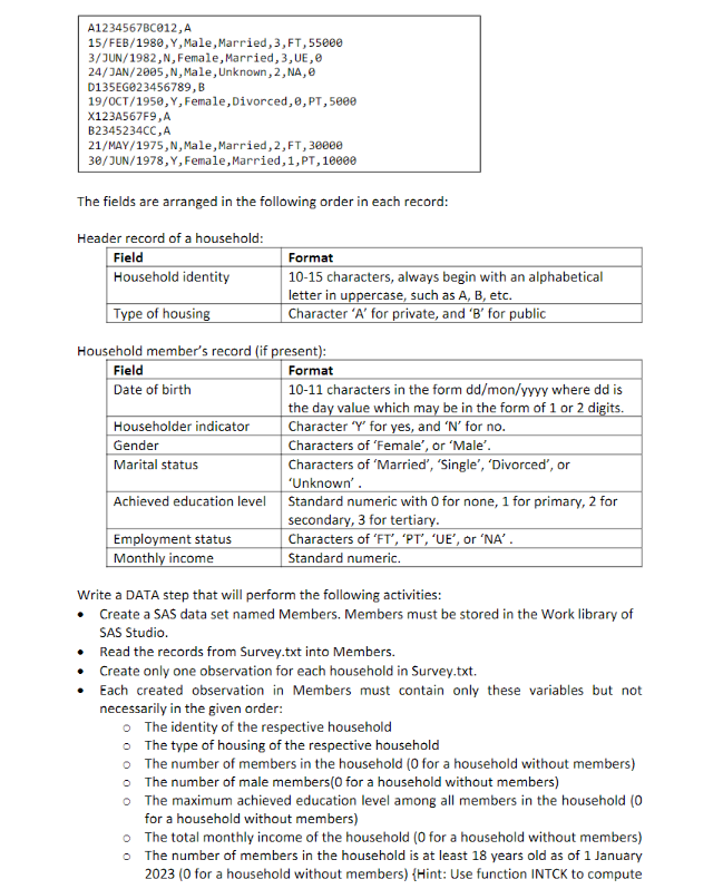 Solved Question 2suppose The Raw Data File Surveytxt Not 