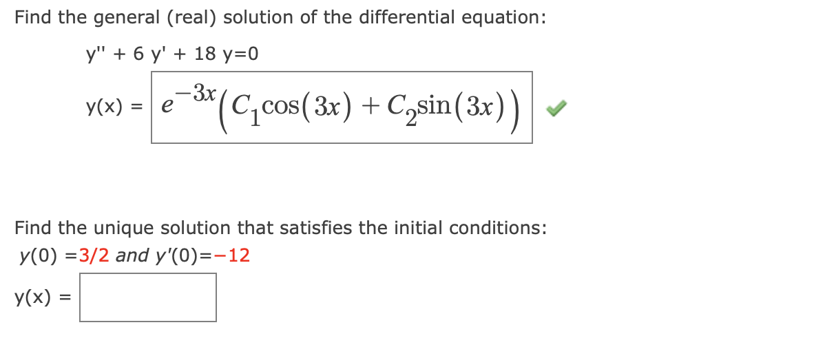 Solved Find the general (real) solution of the differential | Chegg.com