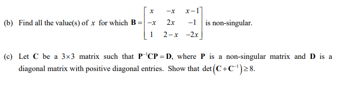 Solved (b) Find all the value(s) of x for which | Chegg.com