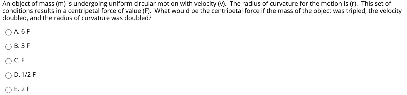 Solved An object of mass (m) is undergoing uniform circular | Chegg.com