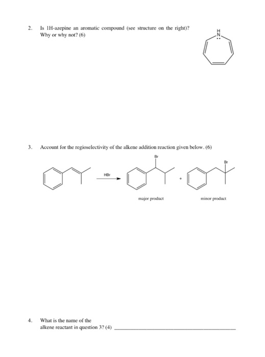 Solved Is 1H-azepine an aromatic compound (see structure on | Chegg.com