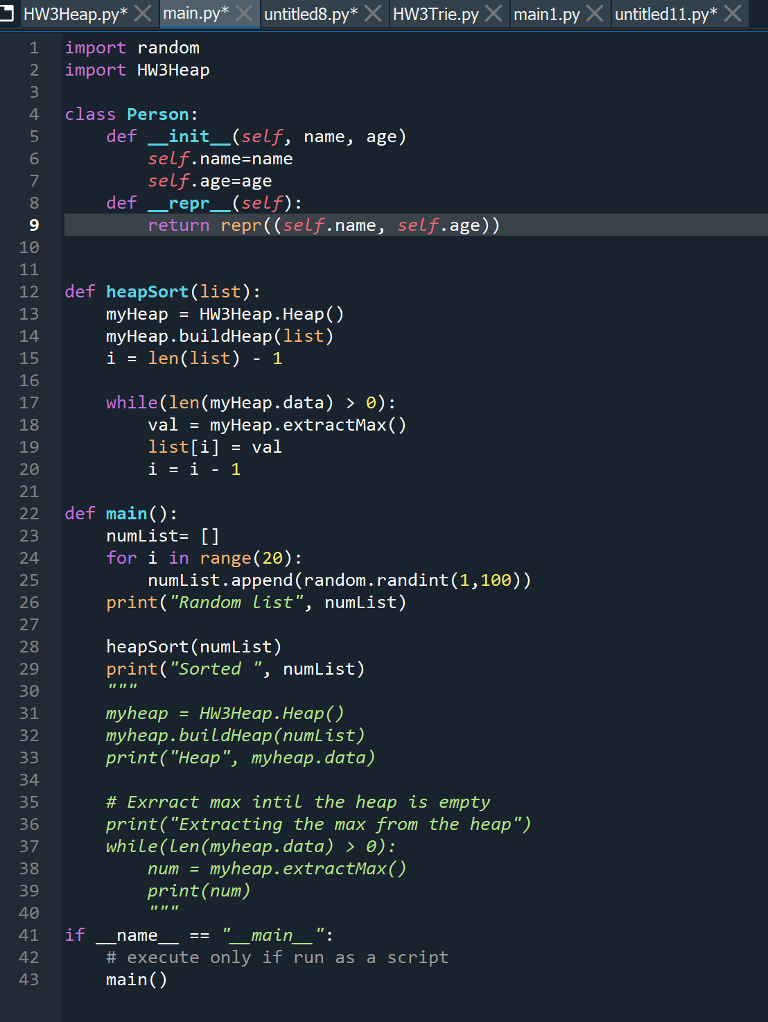 IN PYTHON: Create a Person class that has two | Chegg.com