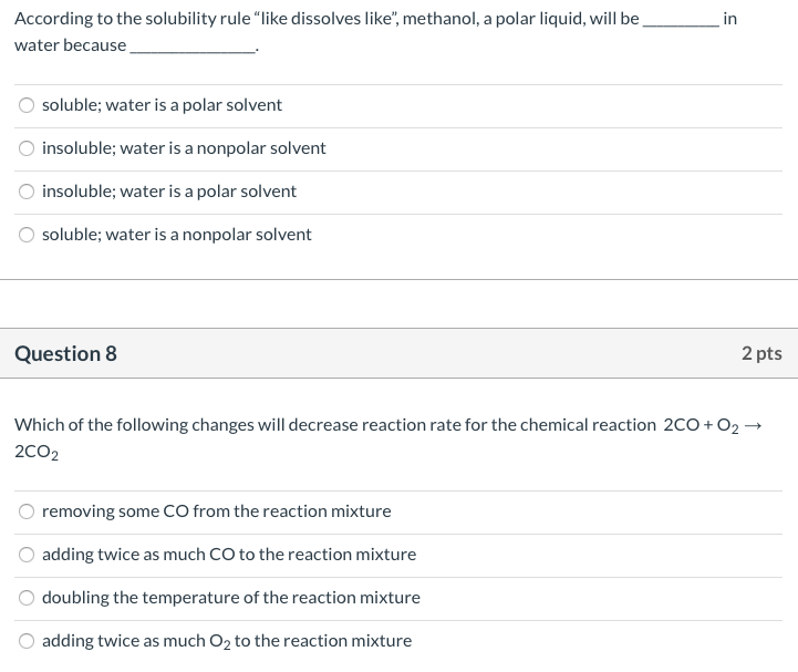Solved in According to the solubility rule "like dissolves | Chegg.com