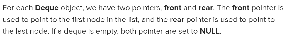 Double-ended queue (abbreviated to deque) is a | Chegg.com
