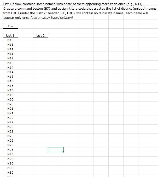 Solved List 1 below contains some names with some of them | Chegg.com