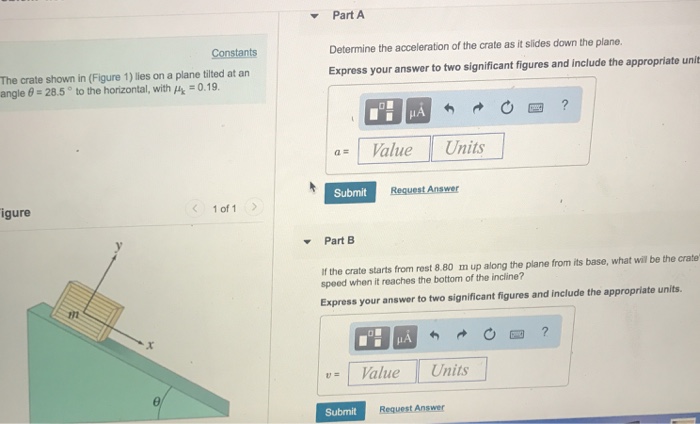 Solved Part A Determine the acceleration of the crate as it | Chegg.com
