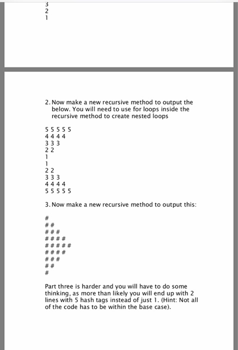 Solved Recursion Objectives OOWorking with recursion | Chegg.com