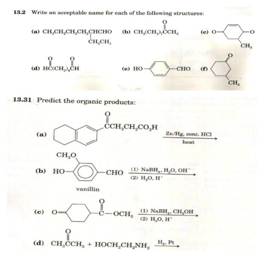 Solved 13.2 Write an acceptable name for each of the | Chegg.com