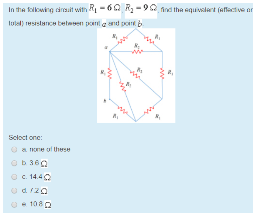 Solved In the circuit R1 + R3, the reading of the | Chegg.com