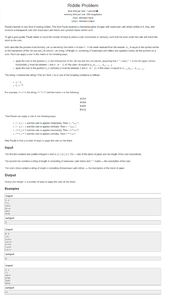 input values Examples input 4 | Chegg.com