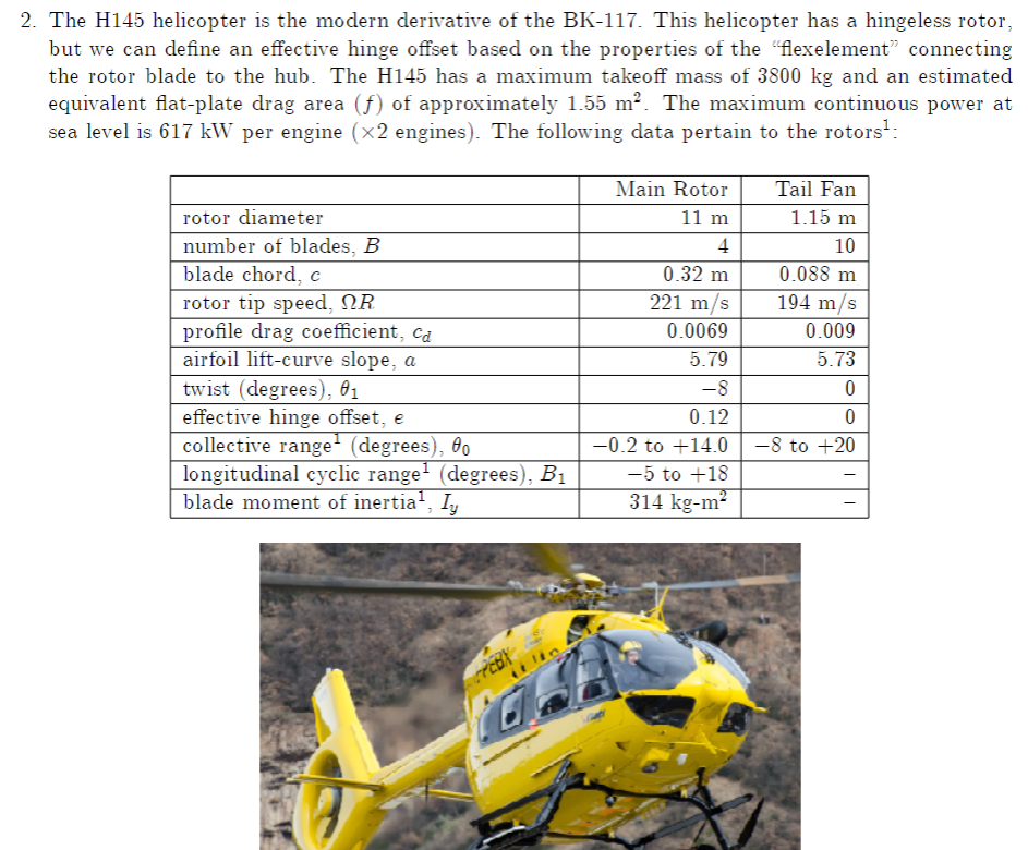2. The H145 helicopter is the modern derivative of | Chegg.com