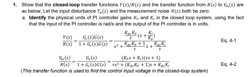 Solved Consider the following unity feedback closed-loop | Chegg.com