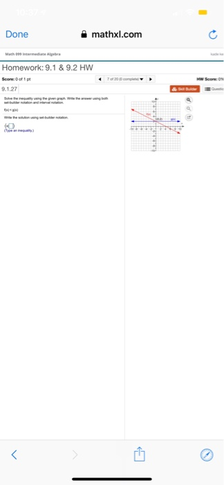 Solved Done 을 mathxl.com Homework: 9.1 &9.2 HW Score: O of p | Chegg.com