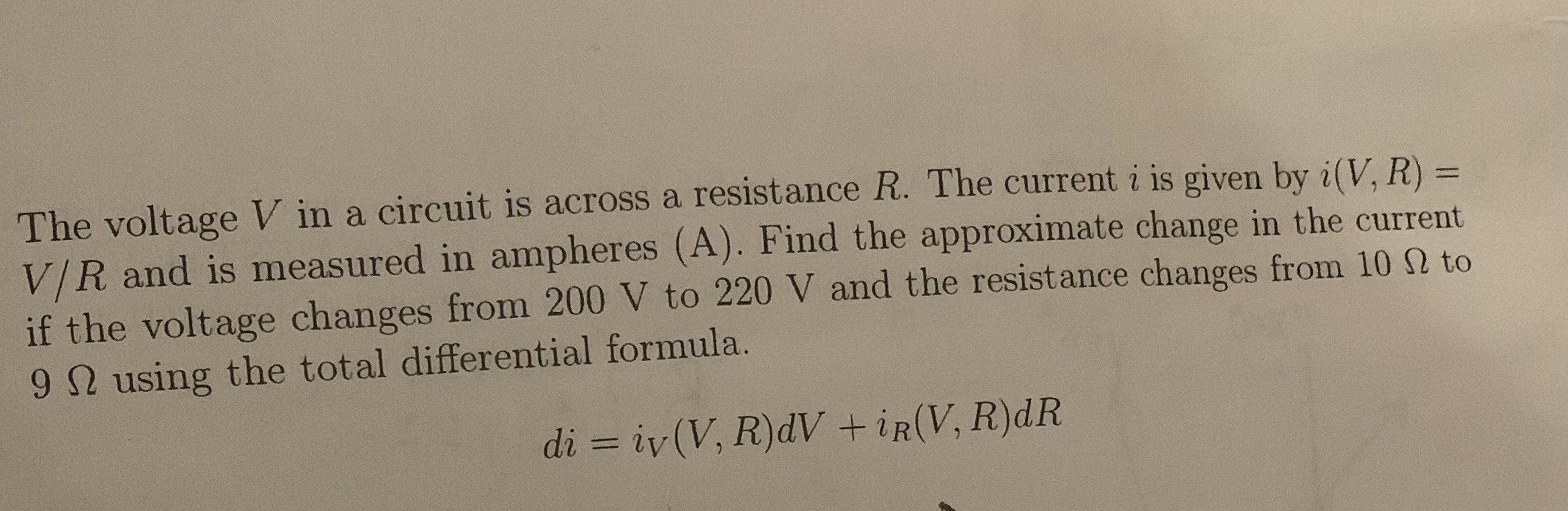 Solved The voltage V ﻿in a circuit is across a resistance R. | Chegg.com