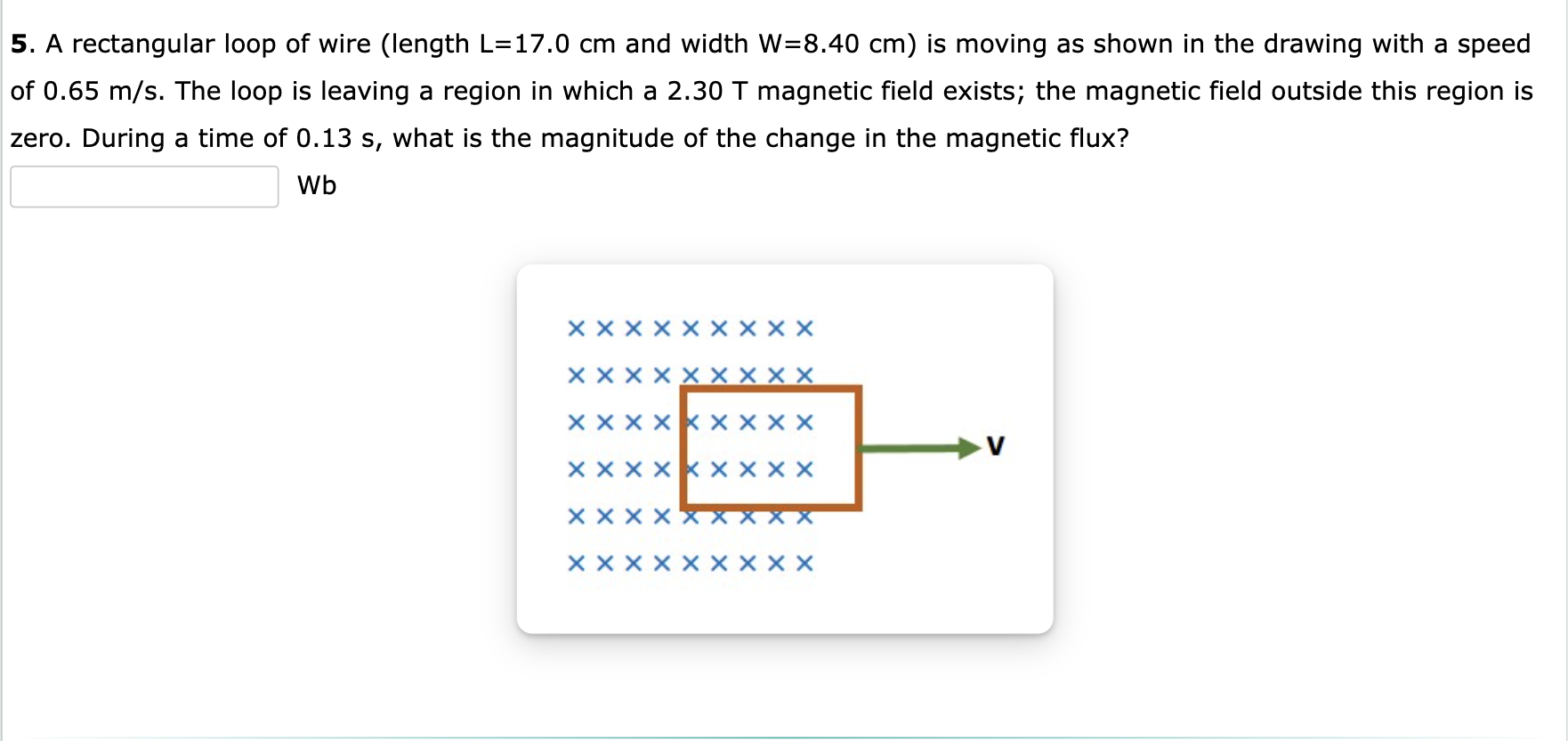 Solved A rectangular loop of wire (length L=17.0cm ﻿and | Chegg.com
