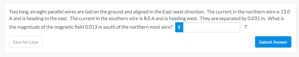 Solved Two long, straight parallel wires are laid on the | Chegg.com