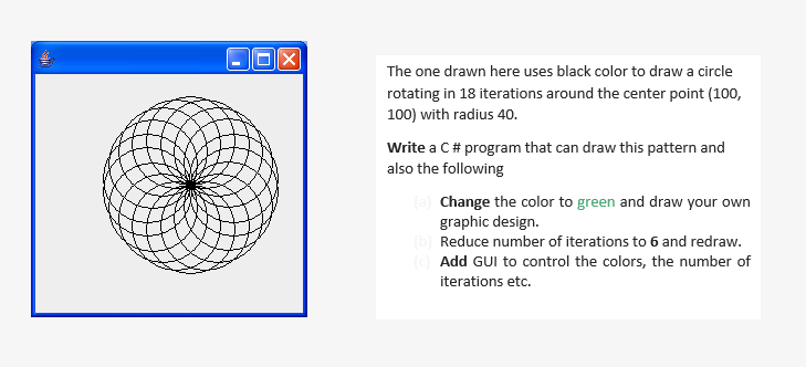 Solved X The one drawn here uses black color to draw a | Chegg.com