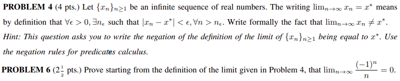 Solved PROBLEM 4 (4 pts.) Let In}n>1 be an infinite sequence | Chegg.com