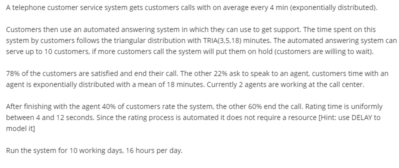 Solved A telephone customer service system gets customers | Chegg.com