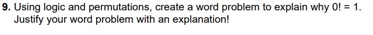 Solved 9. Using logic and permutations, create a word | Chegg.com
