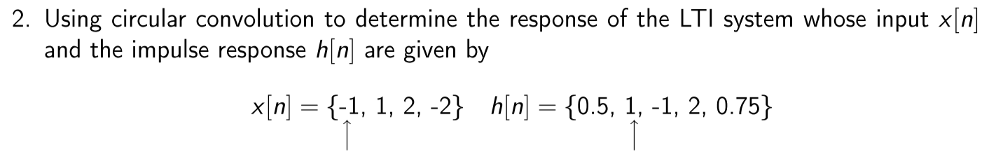 Solved 1. Determine the response of the LTI system whose | Chegg.com