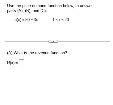 Solved Use the price-demand function below, to answer parts | Chegg.com