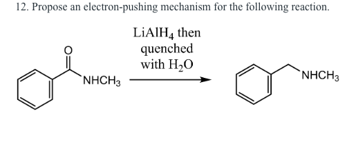 Solved 12. Propose an electron-pushing mechanism for the | Chegg.com