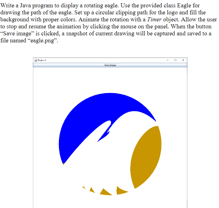 public class Eagle extends Path2D.Double { public | Chegg.com