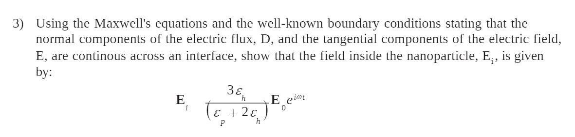 Solved 3) Using the Maxwell's equations and the well-known | Chegg.com