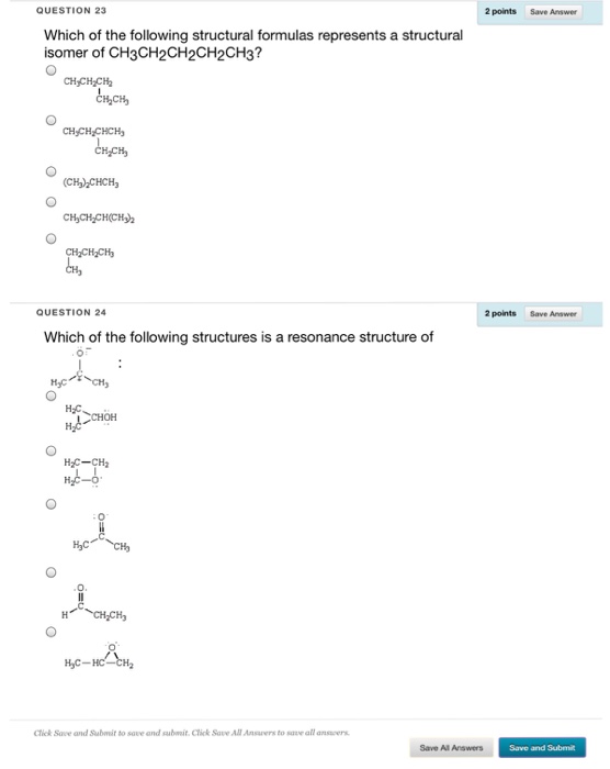 Solved Which of the following structural formulas represents | Chegg.com