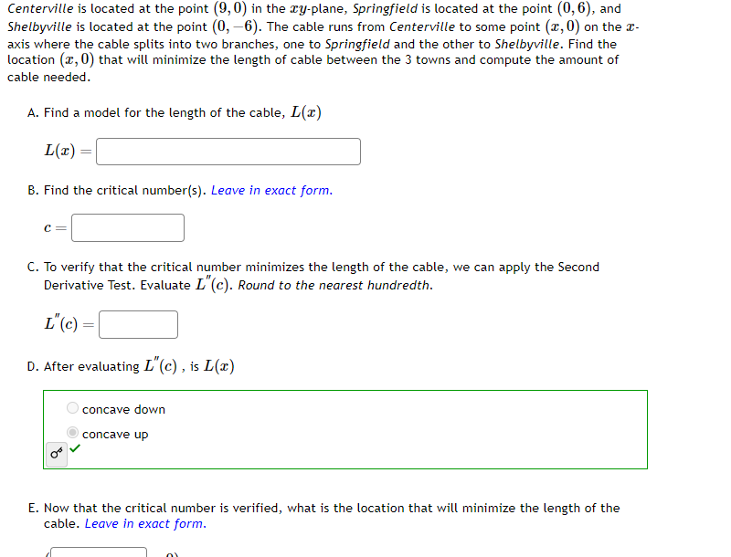 Solved Centerville is located at the point (9,0) in the | Chegg.com