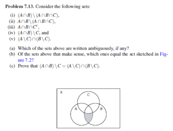 Solved Problem 7.13. Consider the following sets: (i) | Chegg.com