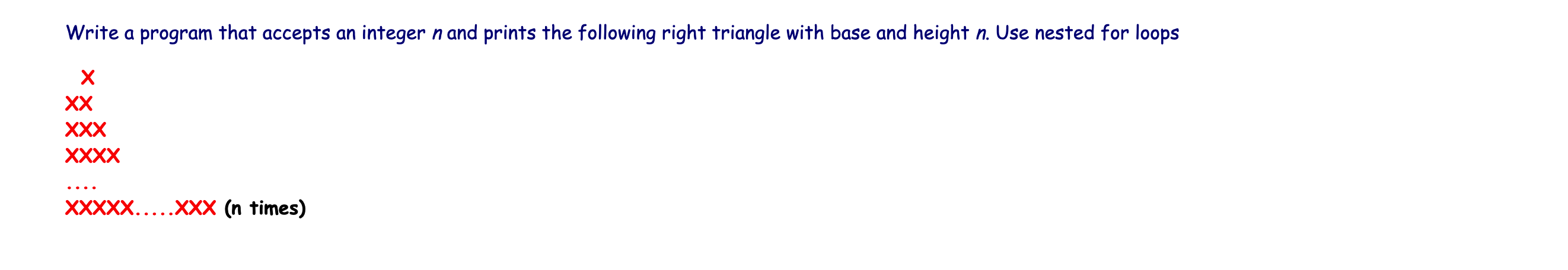 Solved Write a program that accepts an integer n and prints | Chegg.com