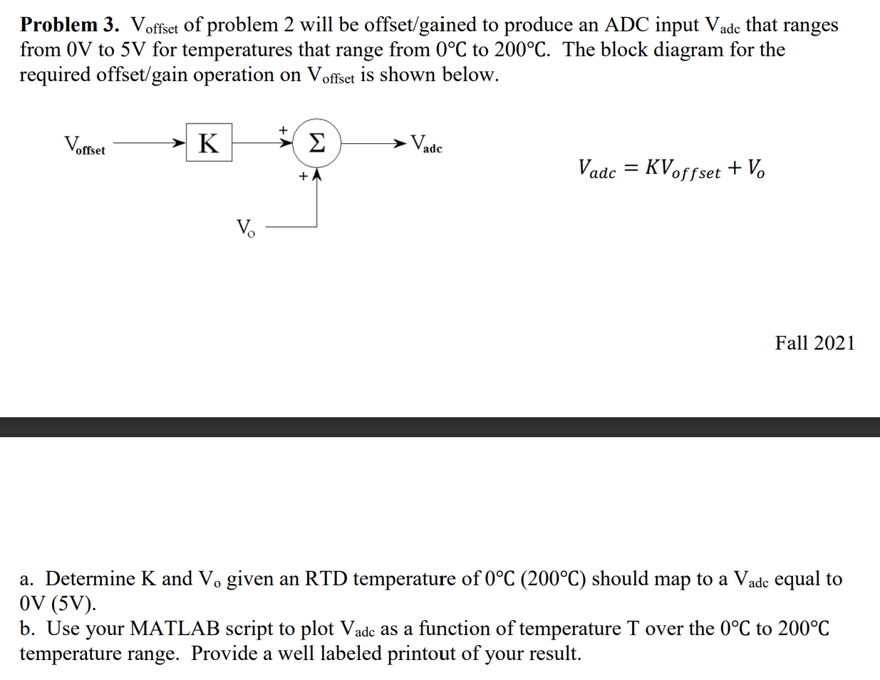 Problem 3. Voffset of problem 2 will be | Chegg.com
