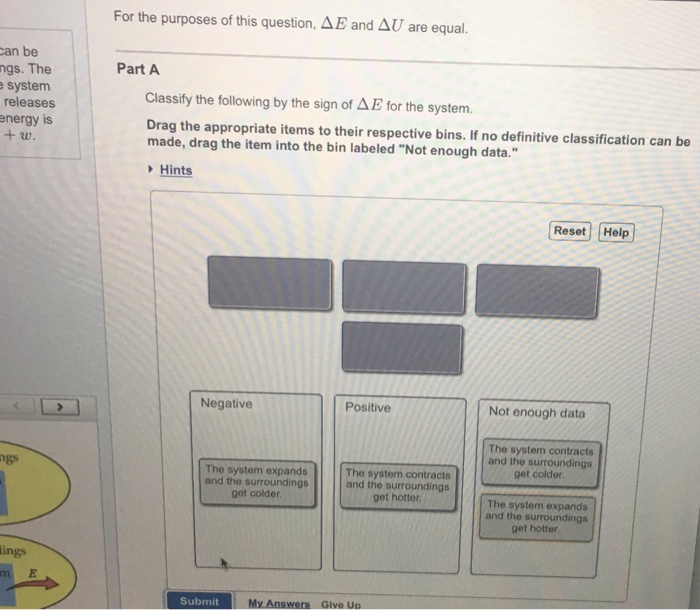 Solved For the purposes of this question, Delta E and Delta | Chegg.com